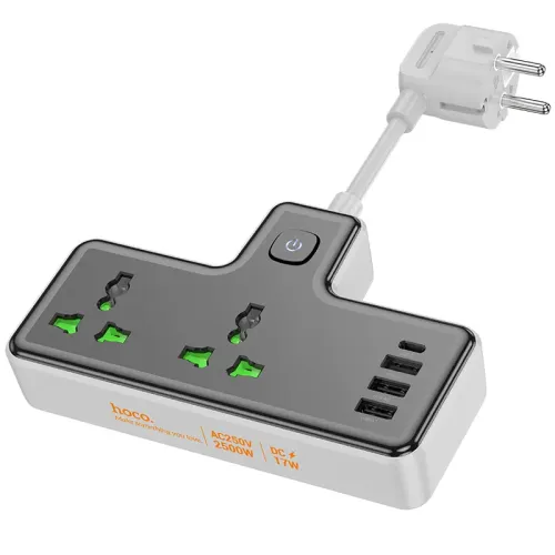 Hoco AC11A Voyage 6-Ports Expansion Power Strip - Source Tech Computer